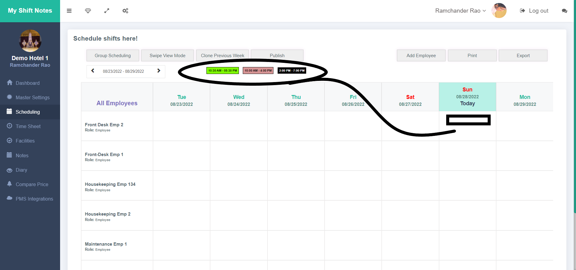 Simple Employees’ Shift Schedules – My Shift Notes